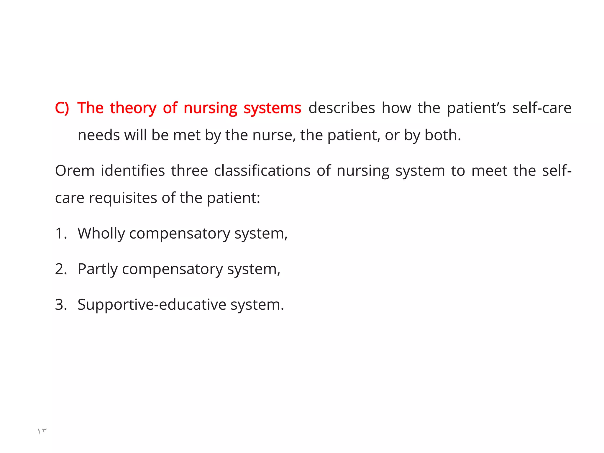 Dorothea Orem - Self-care theory | PDF