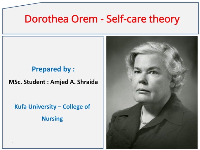 Dorothea Orem - Self-care theory | PDF | Parenting Babies and Toddlers ...