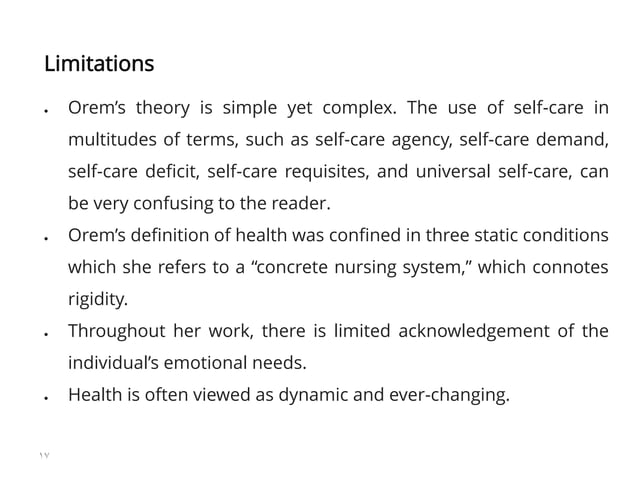 Dorothea Orem - Self-care theory | PDF | Parenting Babies and Toddlers | Parenting