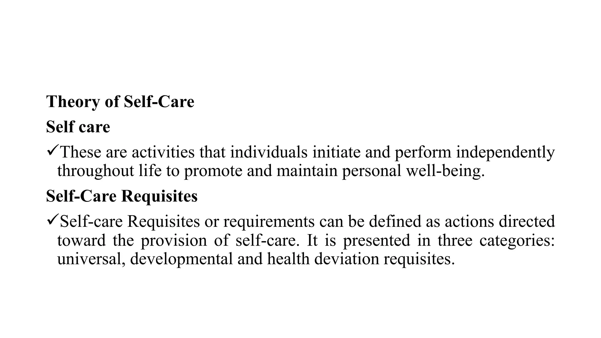 Dorothea Orem’s Theory; Self Care Deficit Theory | PPTX