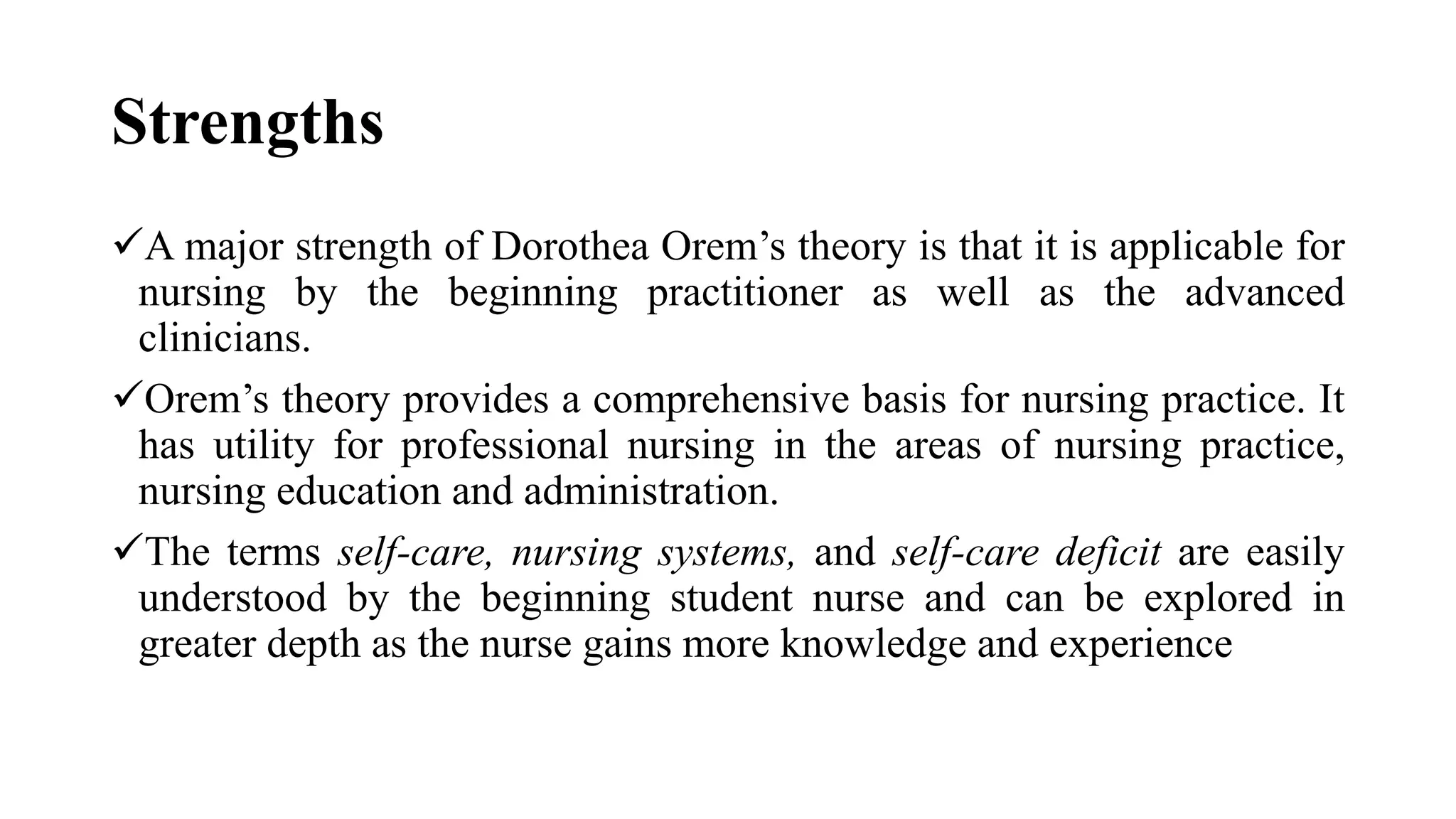 Dorothea Orem’s Theory; Self Care Deficit Theory | PPTX