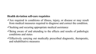 Dorothea Orem’s Theory; Self Care Deficit Theory | PPTX