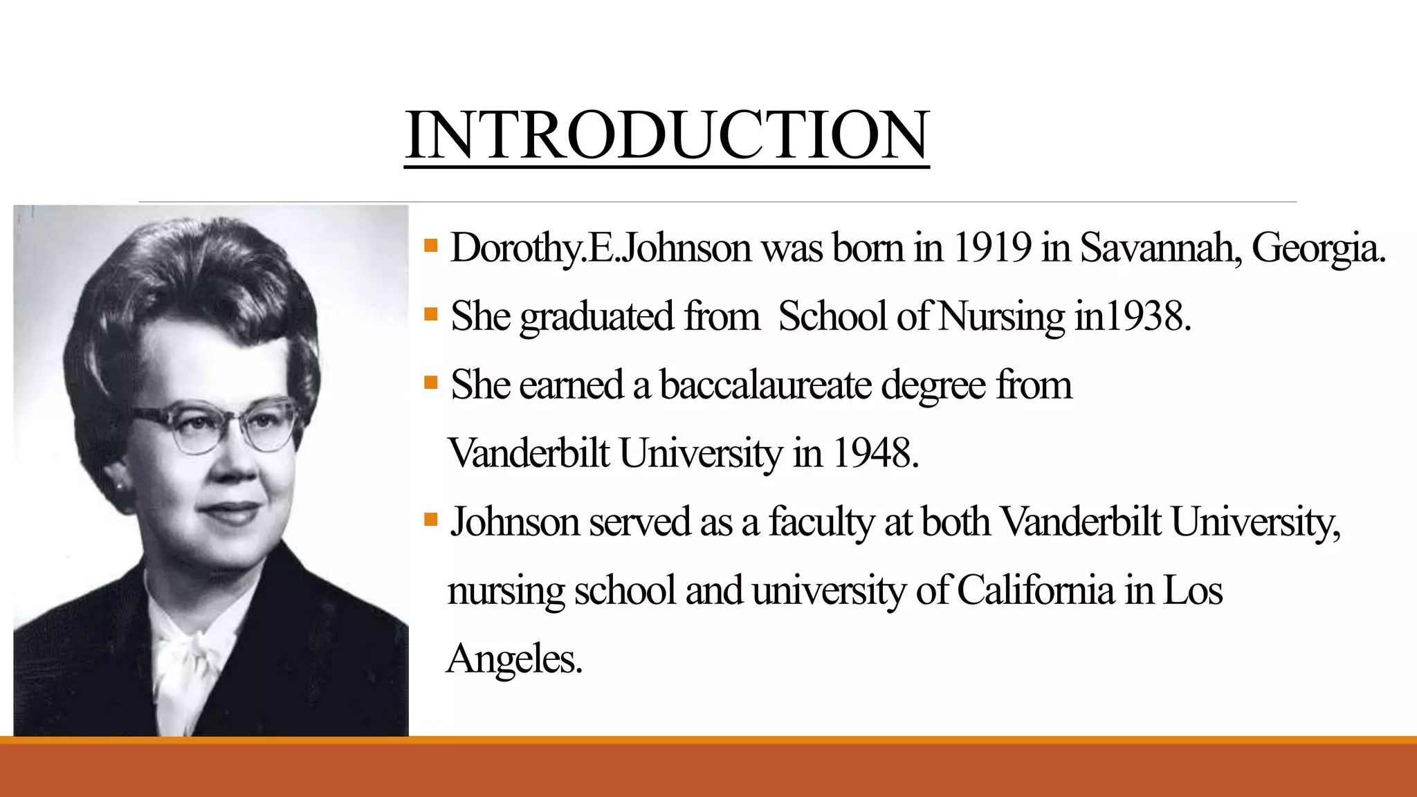 The Behavioral System Model - Dorothy.E.Johnson | PPTX