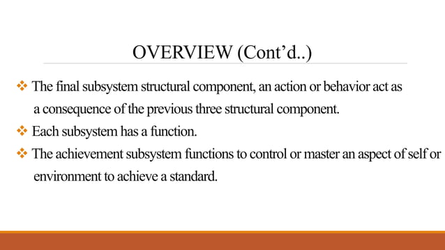 The Behavioral System Model - Dorothy.E.Johnson | PPTX