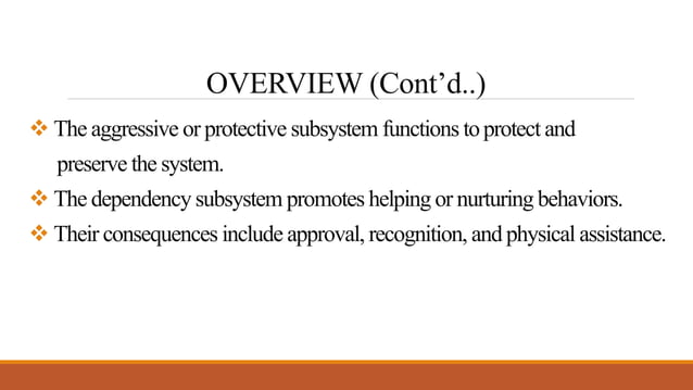 The Behavioral System Model - Dorothy.E.Johnson | PPTX