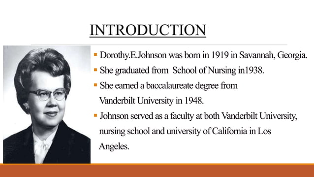 The Behavioral System Model - Dorothy.E.Johnson | PPTX