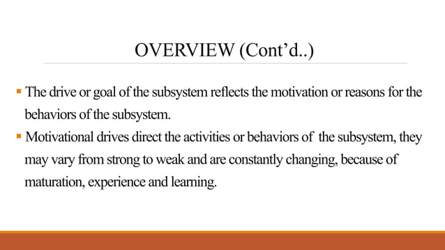 The Behavioral System Model - Dorothy.E.Johnson | PPTX