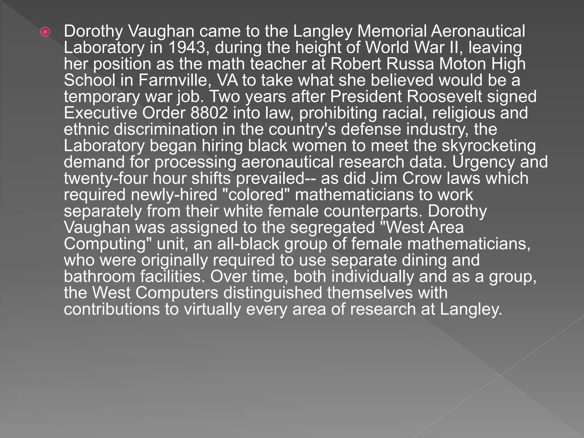 Dorothy vaughan | PPTX