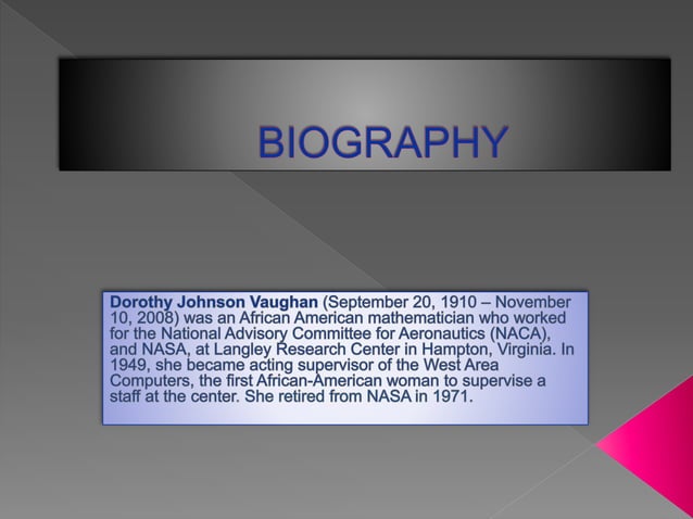 Dorothy vaughan | PPTX