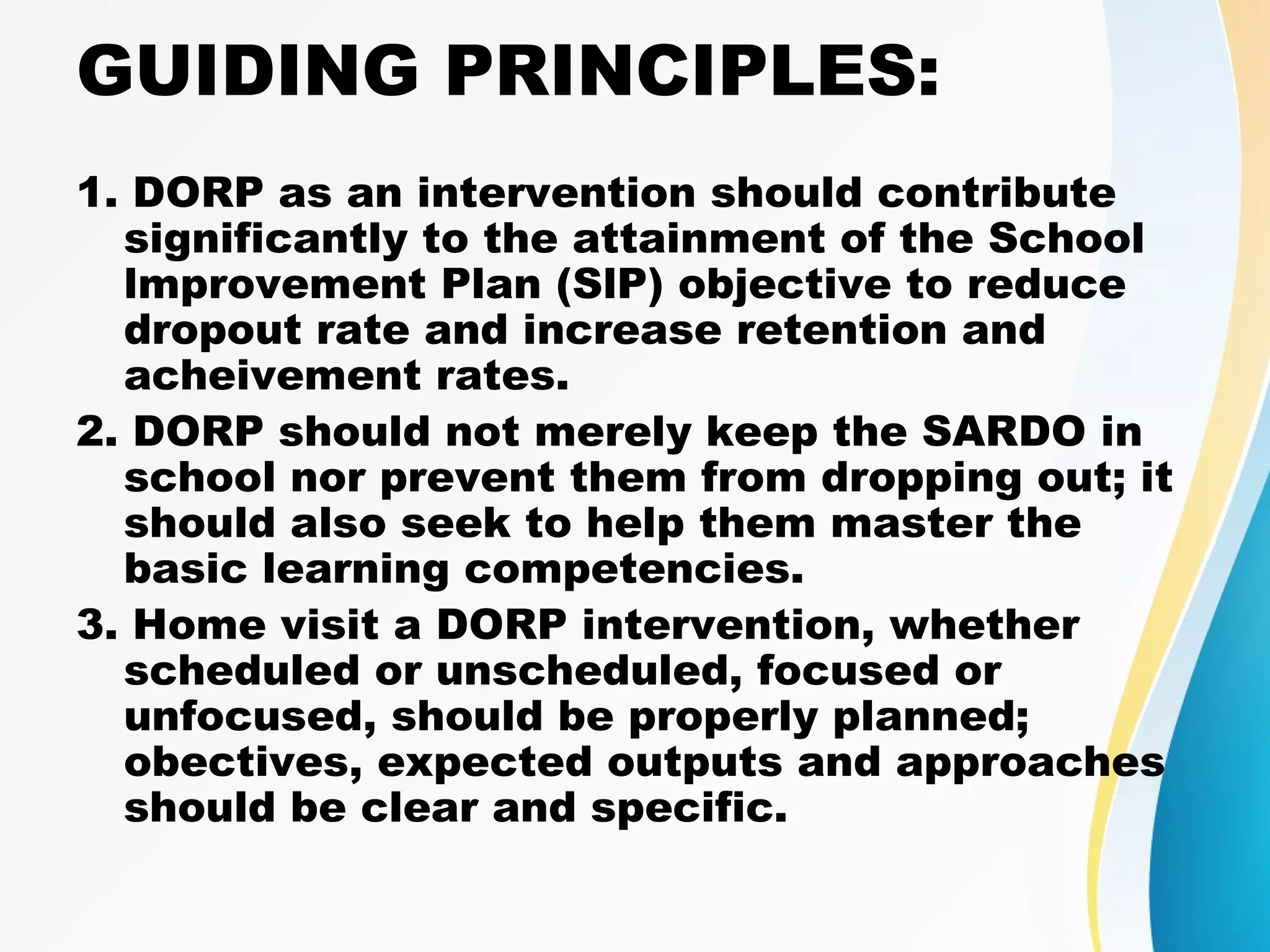 Drop Out Reduction Program | PPT