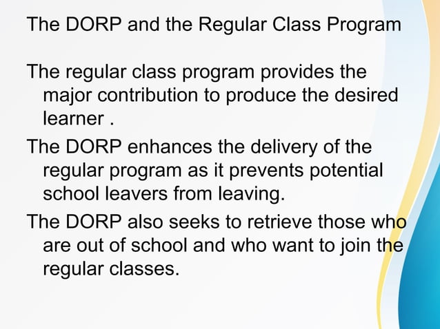 Drop Out Reduction Program | PPT | Primary Education | Education
