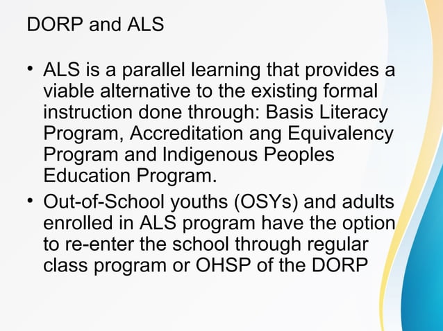 Drop Out Reduction Program | PPT | Primary Education | Education