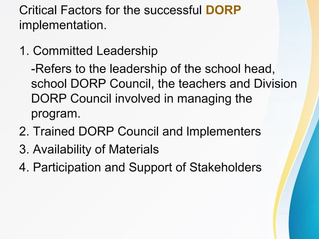 Drop Out Reduction Program | PPT | Primary Education | Education