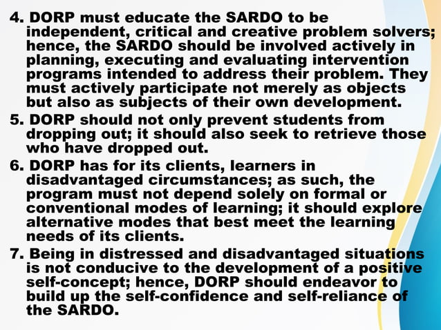 Drop Out Reduction Program | PPT | Primary Education | Education