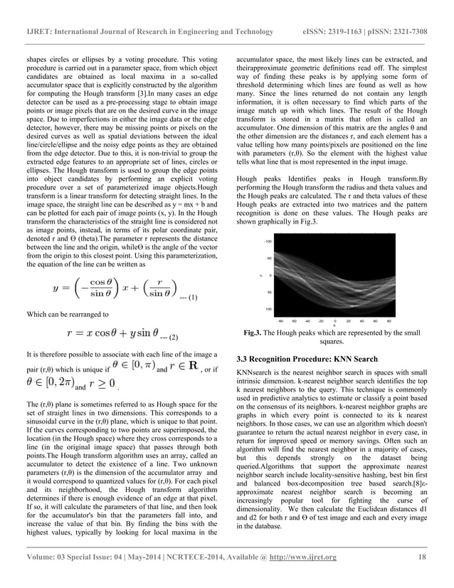 Dorsal hand vein pattern authentication by hough peaks | PDF