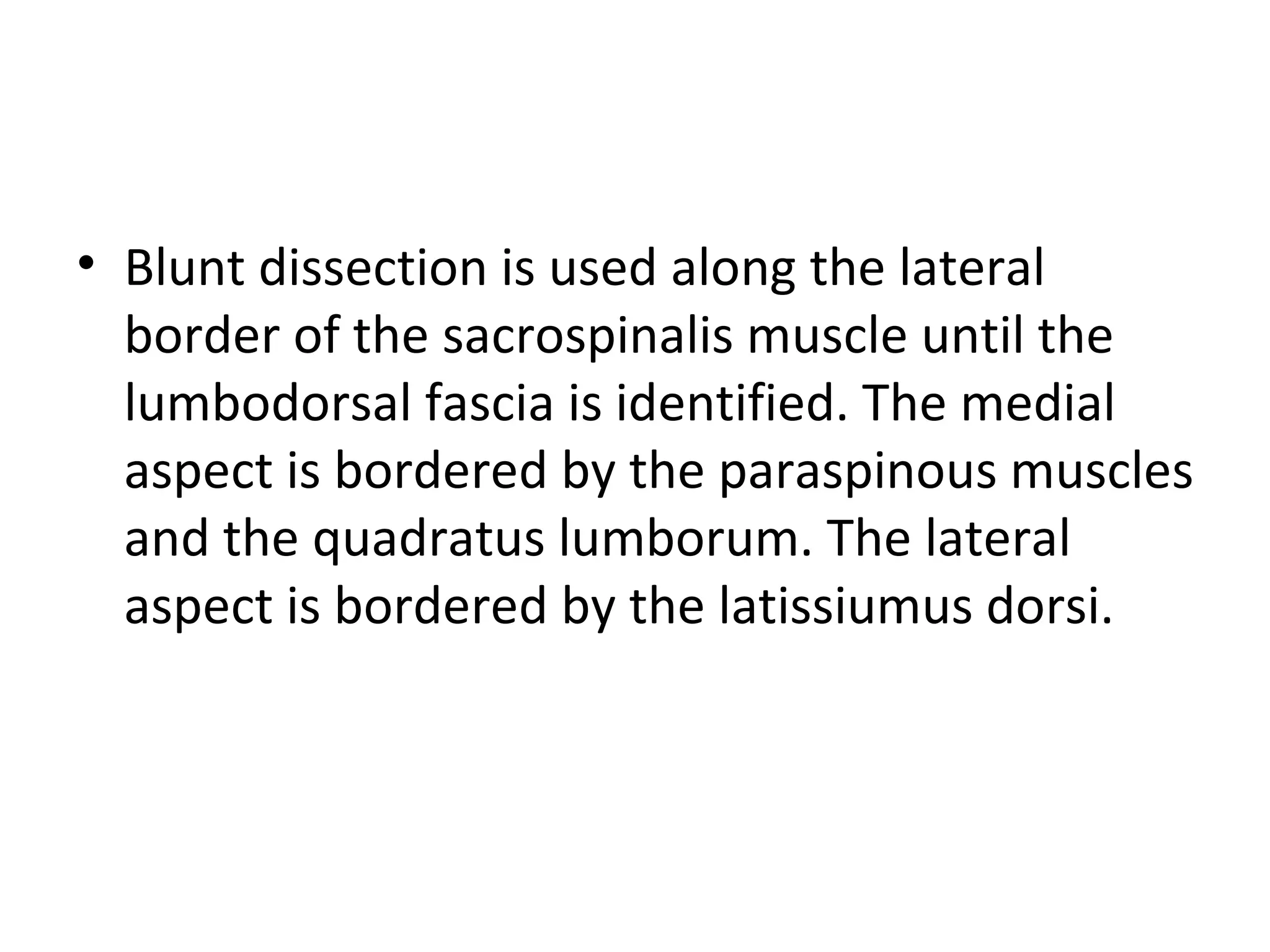 Dorsal Lumbotomy | PPT