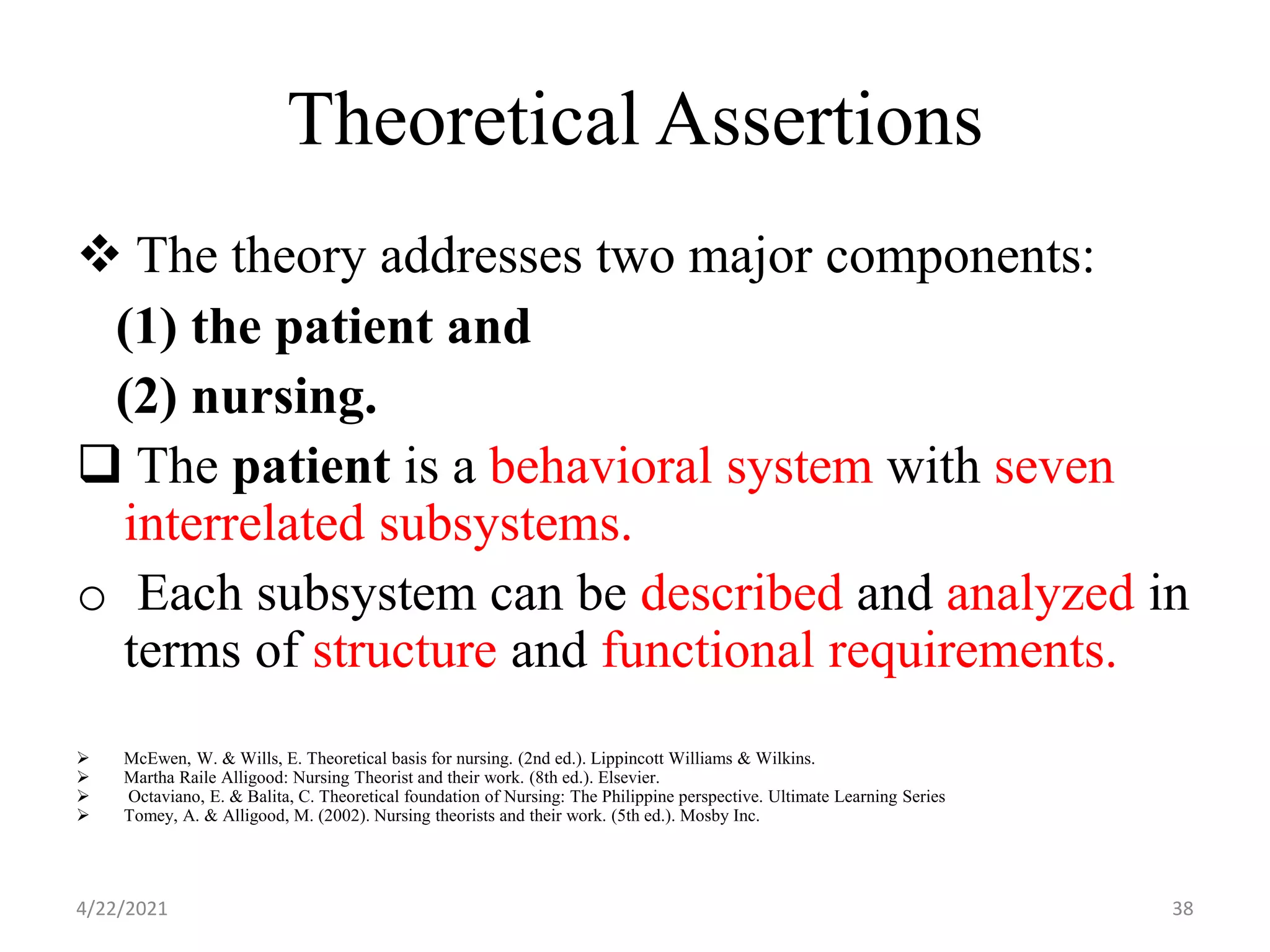 Dorothy e. Johnson behavioral system model JBSM 1 (2) | PPTX