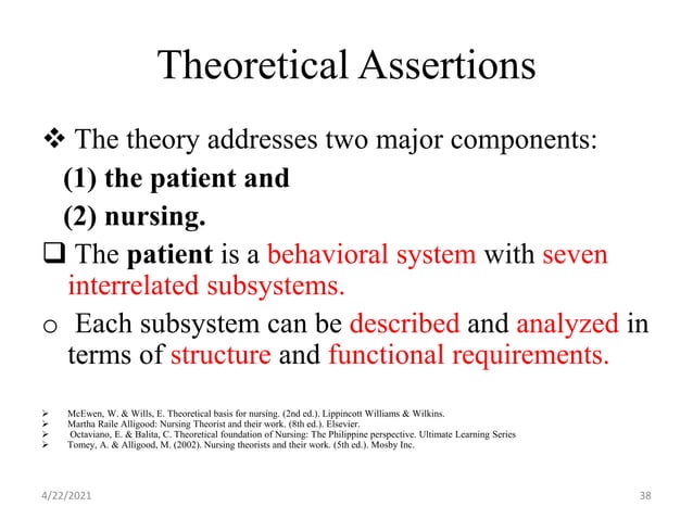 Dorothy e. Johnson behavioral system model JBSM 1 (2) | PPTX