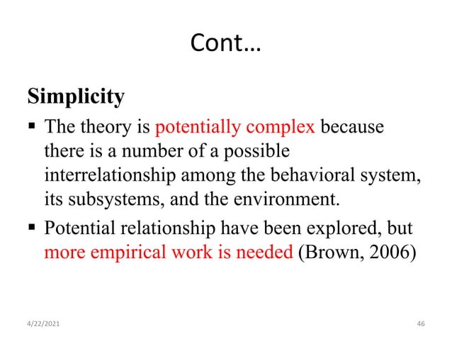 Dorothy e. Johnson behavioral system model JBSM 1 (2) | PPTX