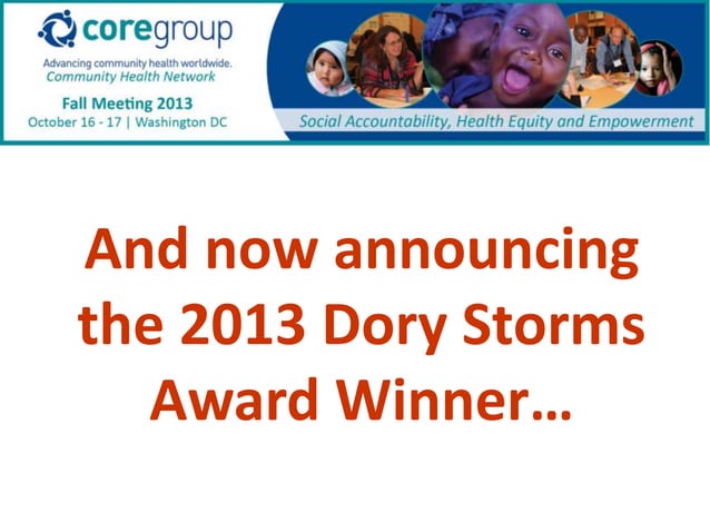 Dory Storms Award Presentation | PPTX