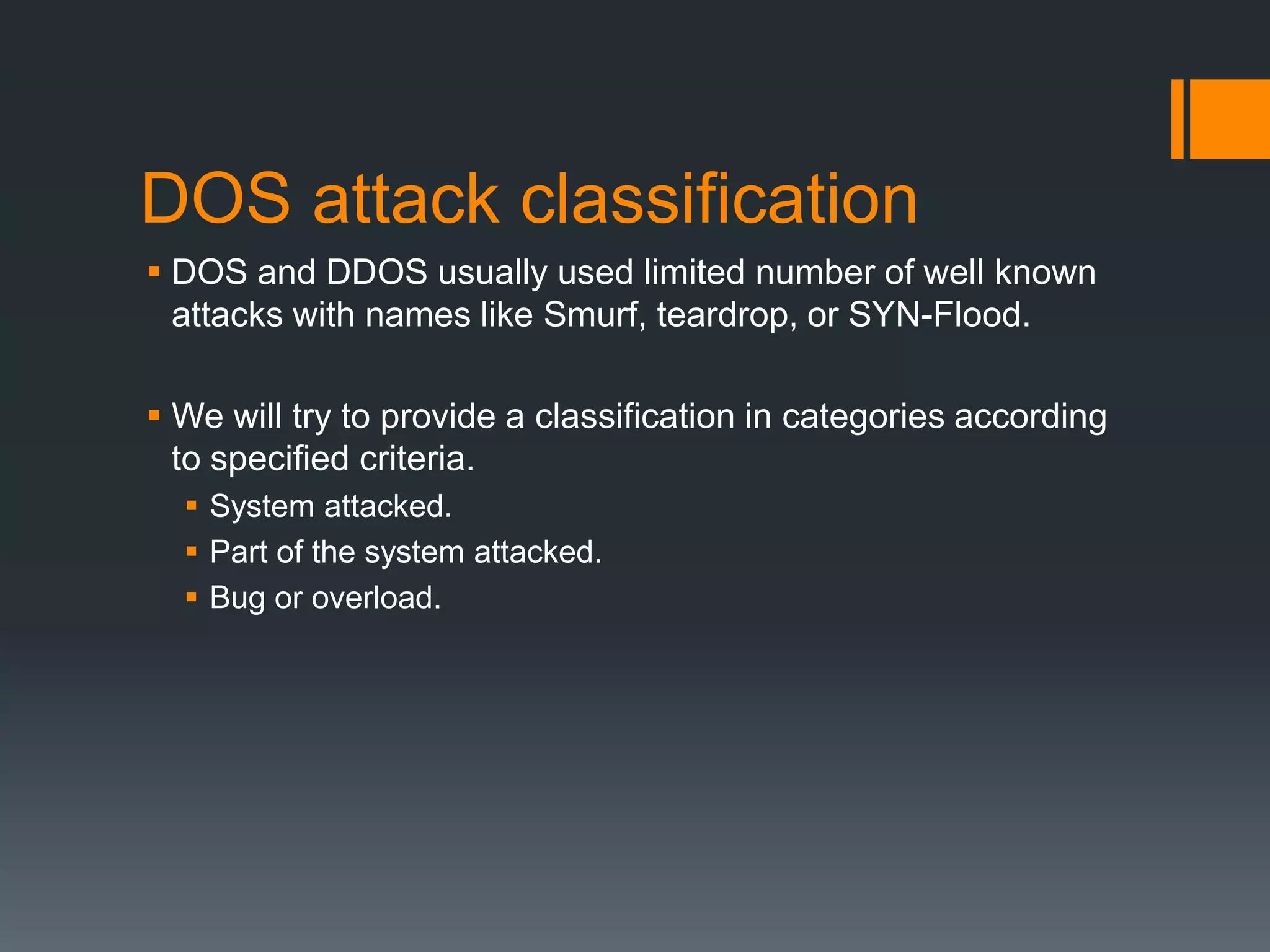 Denial of service attack | PPTX