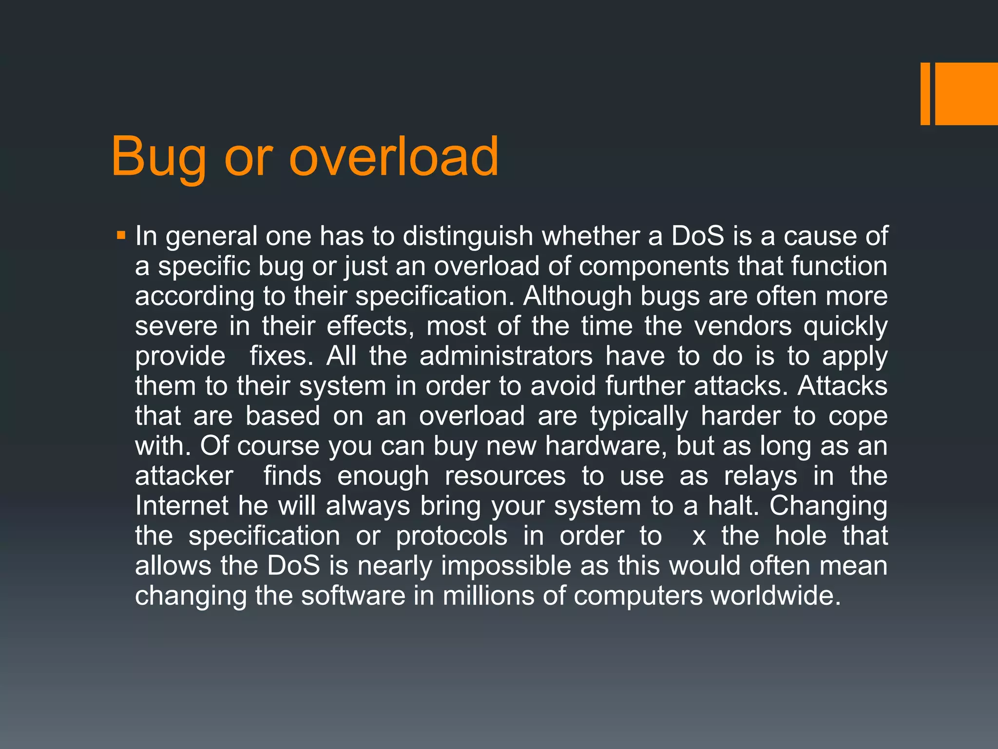 Denial of service attack | PPTX
