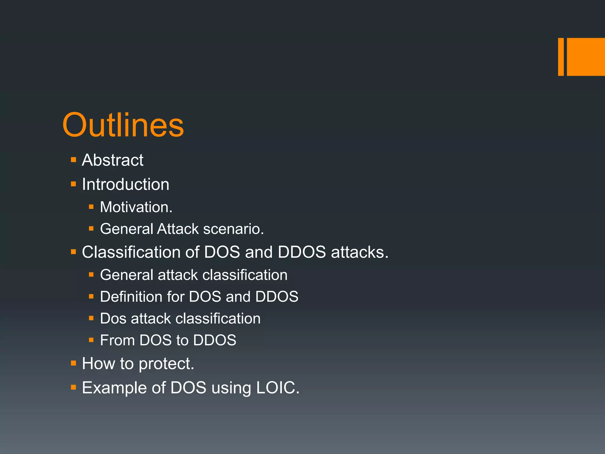 Denial of service attack | PPTX