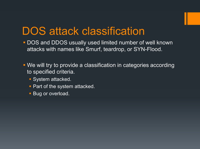 Denial of service attack | PPTX | Computer Networking | Computing