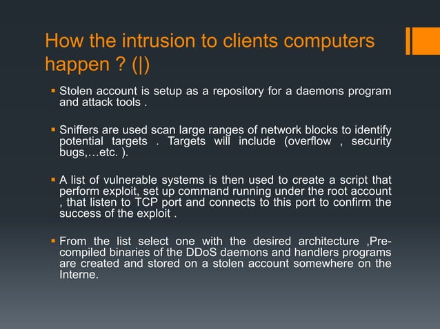Denial of service attack | PPTX | Computer Networking | Computing
