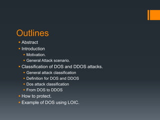 Denial of service attack | PPTX