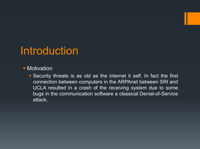 Denial of service attack | PPTX | Computer Networking | Computing