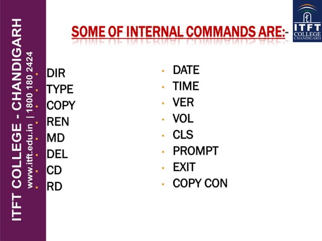 ITFT - DOS - Disk Operating System | PPT