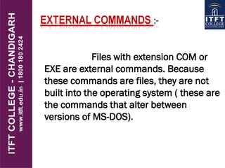 ITFT - DOS - Disk Operating System | PDF | Operating Systems | Computer ...