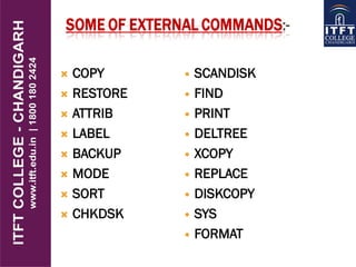 ITFT - DOS - Disk Operating System | PDF | Operating Systems | Computer Software and Applications