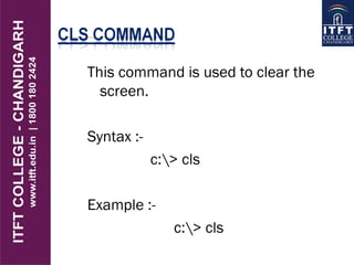 ITFT - DOS - Disk Operating System | PDF | Operating Systems | Computer ...