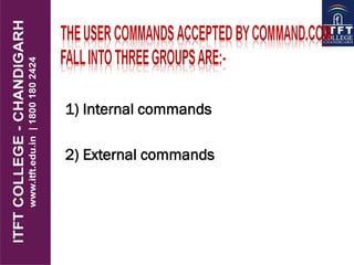 ITFT - DOS - Disk Operating System | PDF | Operating Systems | Computer Software and Applications