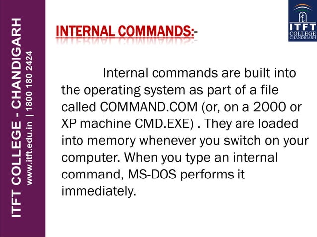 ITFT - DOS - Disk Operating System | PPT