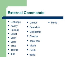 Disk Operating System Concept and command | PPT