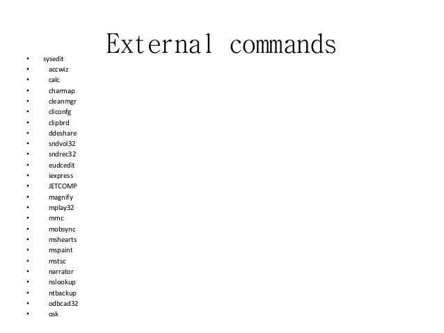 Ms Dos Commands 