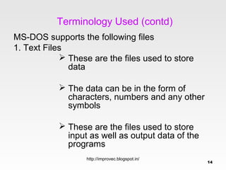 Dos prompt, types of commands .27 t028 | PPT
