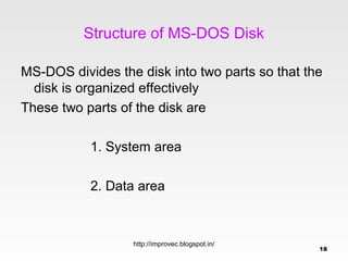 Dos prompt, types of commands .27 t028 | PPT