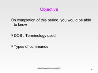 Dos prompt, types of commands .27 t028 | PPT