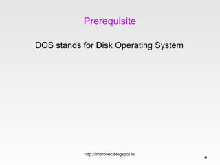 Dos prompt, types of commands .27 t028 | PPT