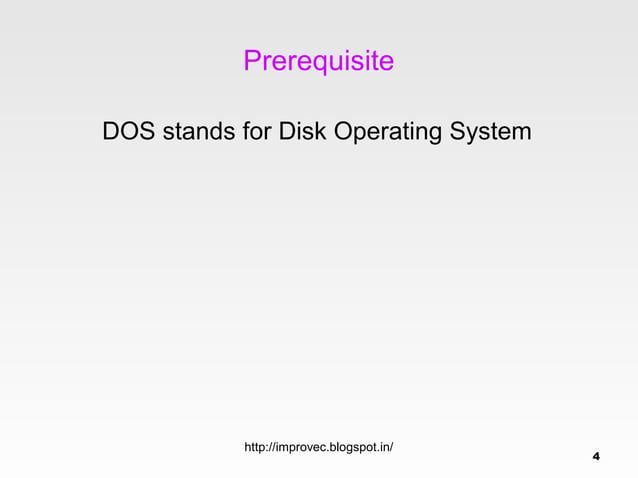 Dos prompt, types of commands .27 t028 | PPT