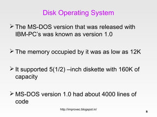 Dos prompt, types of commands .27 t028 | PPT