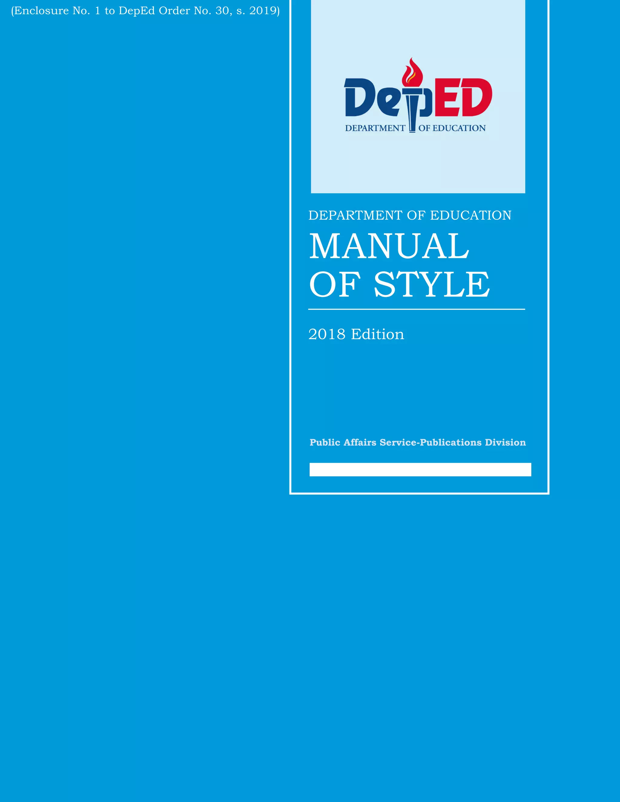 DepEd Manual of Style 2018 | PDF