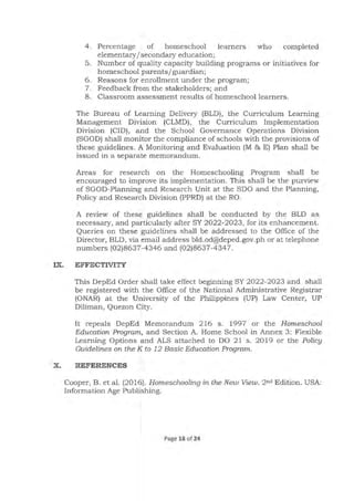 Guidelines for Home schooling Program | PDF