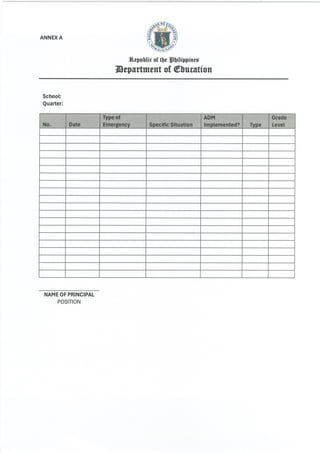 Guidelines on the cancellation of classes | PDF