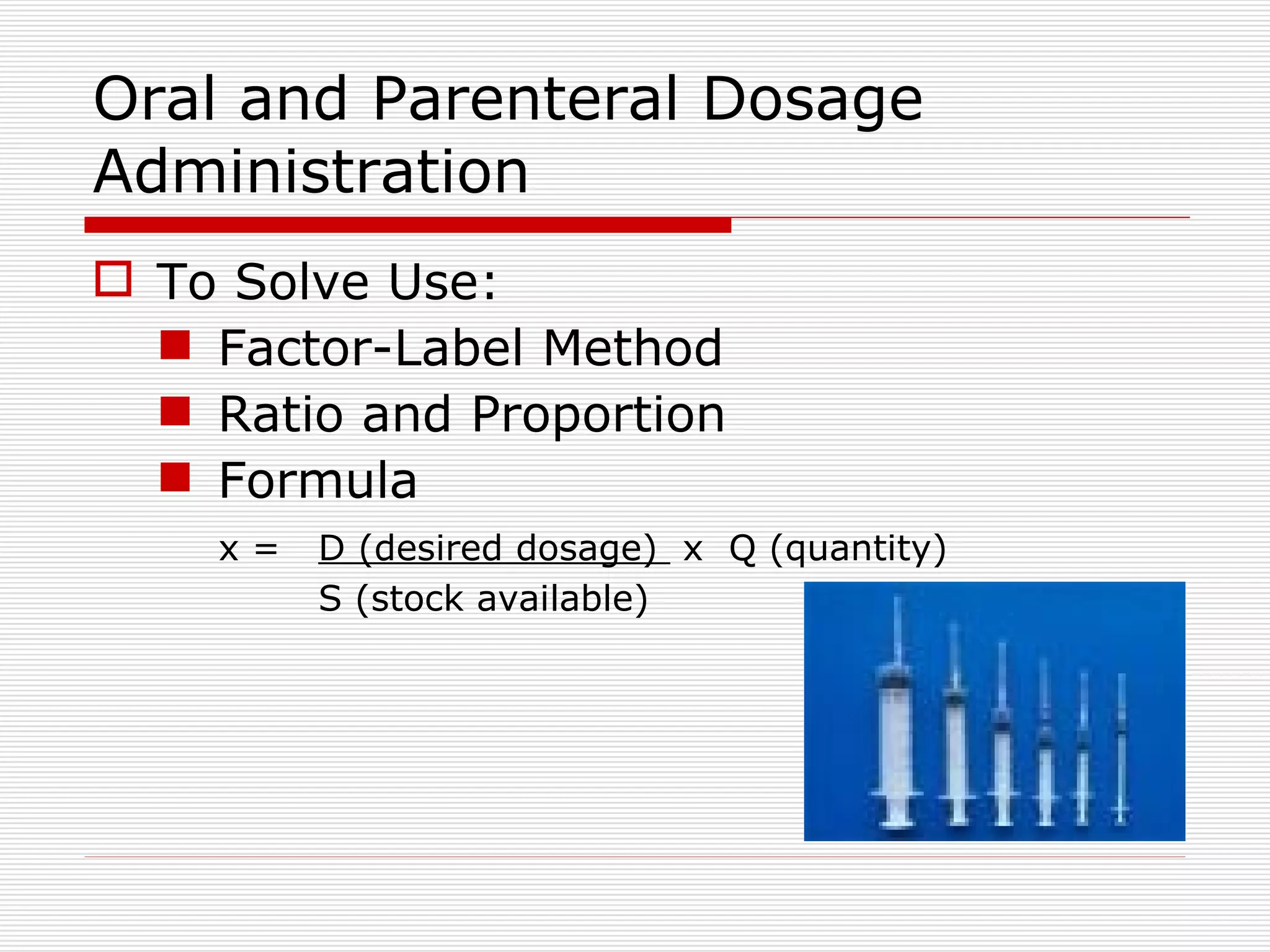 Dosage And Solutions | PPT