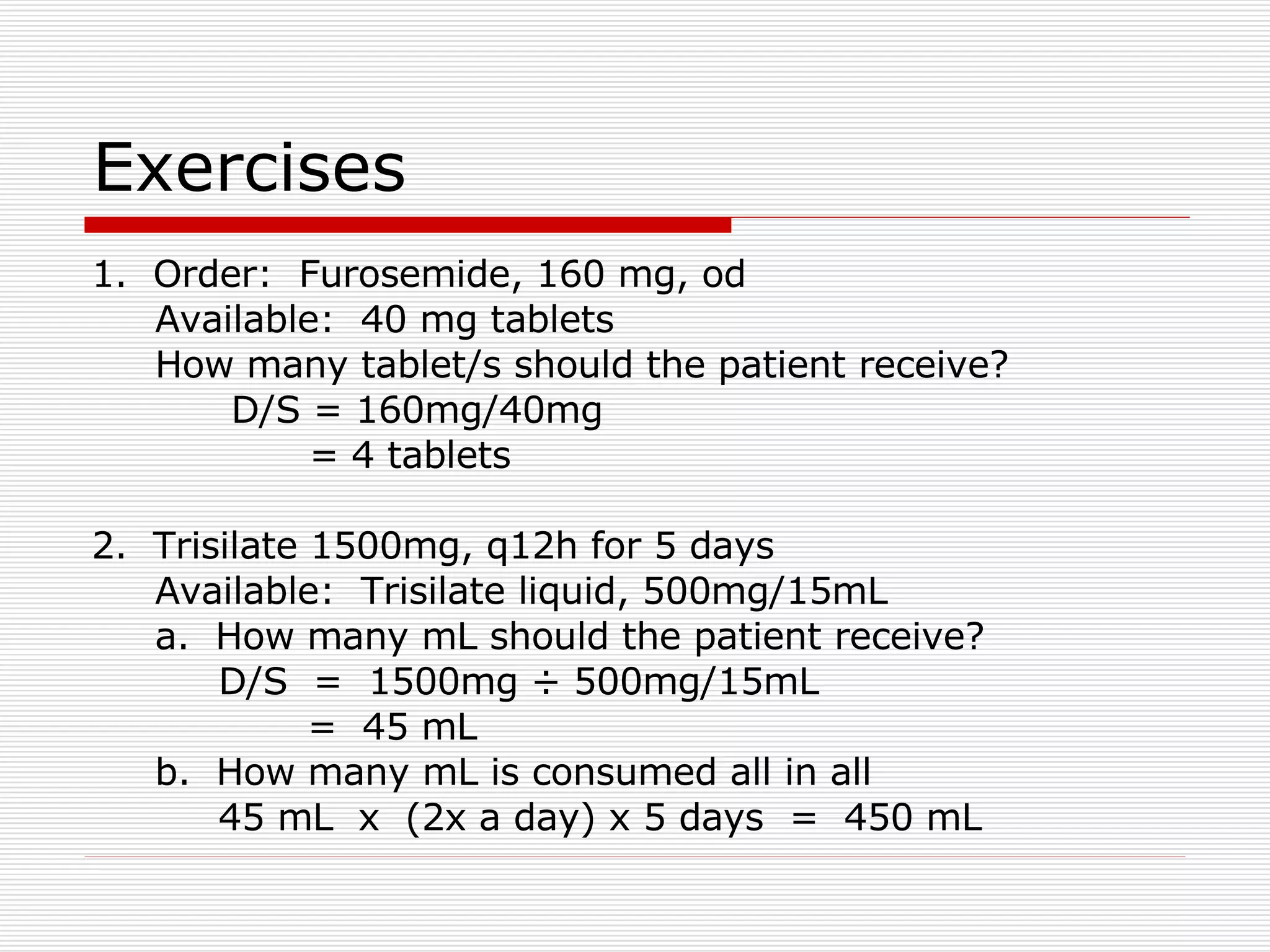 Dosage And Solutions | PPT